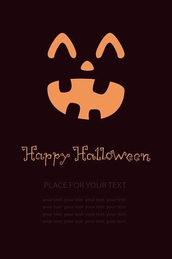 호박과 배너 휴가 대 한 모자에 끔찍한 캐릭터 어두운 배경에 빛나는 총구 할로윈 파티에 대 한 전단 이나 초대장 템플릿입니다 벡터 일러스트입니다 10월에 대한 스톡 벡터