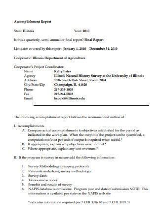 35 SAMPLE Accomplishment Report In PDF MS Word