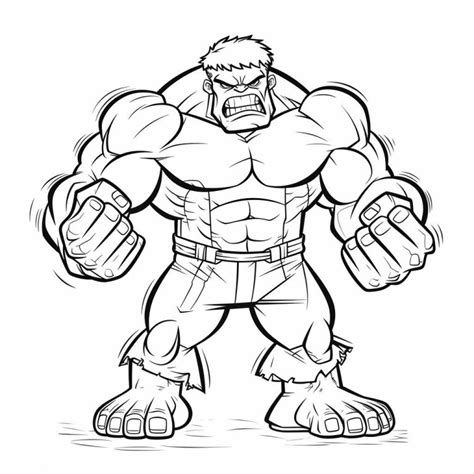 Klassischer Hulk Ausmalbild Zum Ausdrucken Kostenlos