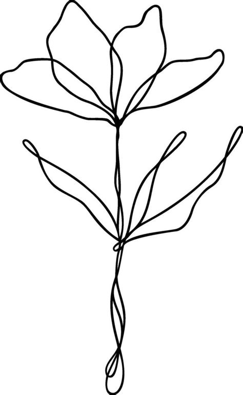Flower Continuous Line Art 37128541 Vector Art At Vecteezy