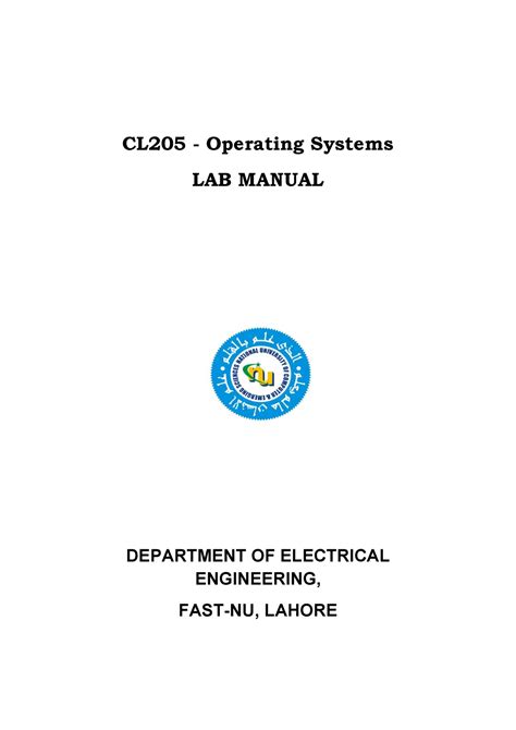 OS Manual Updated It Is A Practice Lab Tasks CL205 Operating