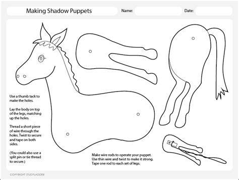 Shadow Puppet Worksheet Studyladder Interactive Learning Games