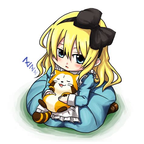 アリスちゃんandラスカルをデフォルメ絵の挑戦に描いてみました。デフォルメとい」きぃちゃんのイラスト