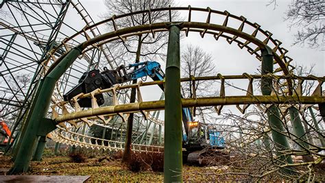 Abriss Von Python Efteling Achterbahn Vor Großer Erneuerung