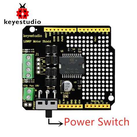 Shield L298p Pour Moteur à Courant Continu Pour Arduino Uno R3