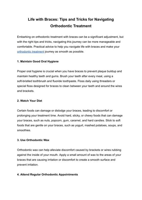 PPT Life With Braces Tips And Tricks For Navigating Orthodontic