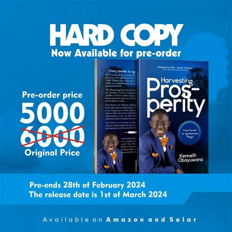 pre order my book harvesting prosperity from farmer to agribusiness mogul kenneth