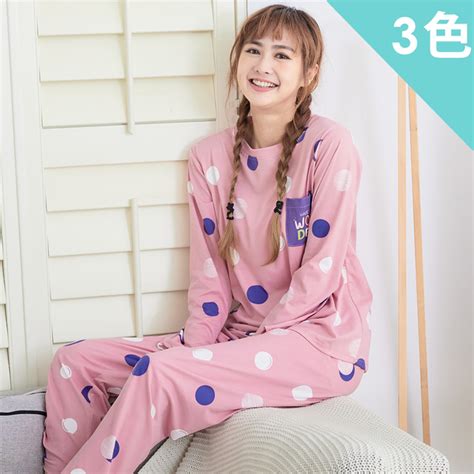 Imaco旗艦店 Wonderful Life居家睡衣褲組3色 長袖兩件睡衣 Yahoo奇摩購物中心
