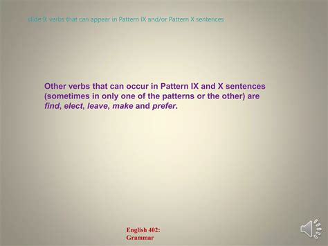 English Grammar Lecture 13 The Object Complement Patterns PPT