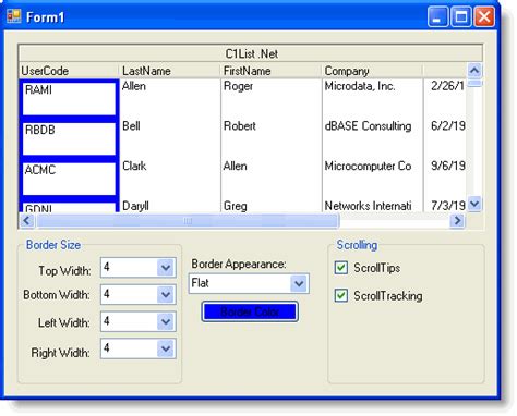 Tutorial 16 Borders Scroll Tracking And Scroll Tips ComponentOne