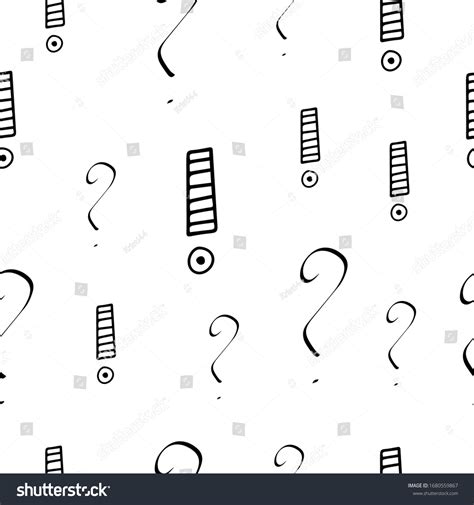 Question Marks Exclamation Mark Seamless Pattern Stock Vector Royalty Free 1680559867