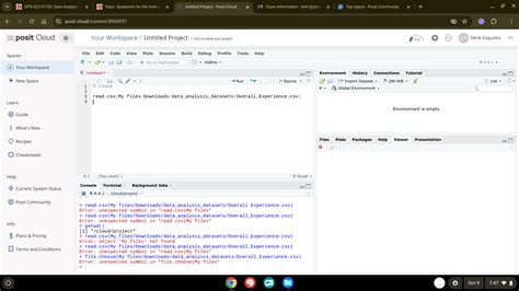 Can T Code Files Directly Into Rstudio Posit Cloud Due To The Space In My Files In Chromebook