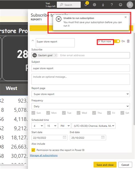 power bi subscribe report geeksforgeeks