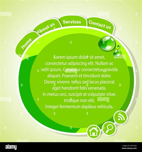 vector green website template stock vector image and art alamy