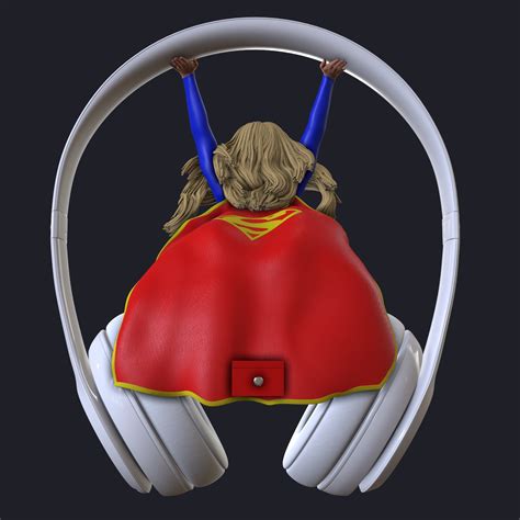 Stl File Supergirl Headphones Holder Nsfw 🎧・3d Printable Model To