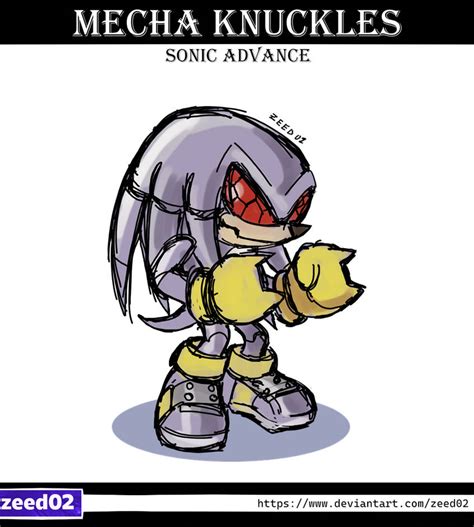 Mecha Knuckles Sonic Advance Color By Zeed02 On Deviantart
