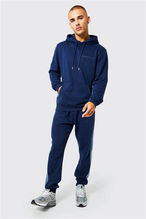 Lightweight Limited Panel Hooded Tracksuit Boohoo Uk