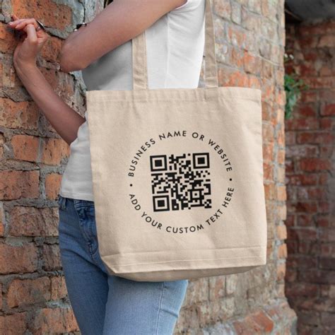 Qr Code Business Modern Minimal Scan Me Tote Bag