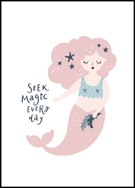 Seek Magic Every Day Mermaid Poster Posteryard Deutschland