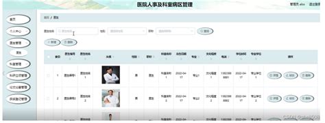 Python Django毕业设计医院人事及科室病区管理（程序lw Csdn博客