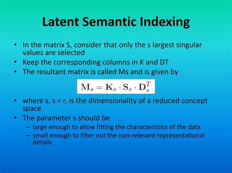 Information Retrieval 16 Latent Semantic Indexing Model Pptx