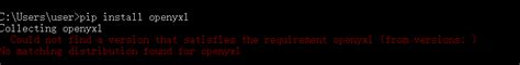 Python出现could Not Find A Version That Satisfies The Requirement