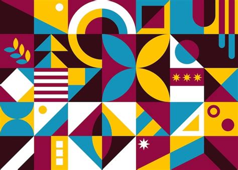 Premium Vector Minimalist Abstract Mosaic Geometry Pattern