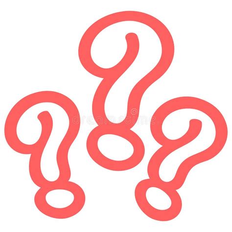 Question Marks Doodle Drawing Line Art Vector Illustration Icon Stock
