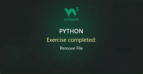 Completed Exercise Python Remove File