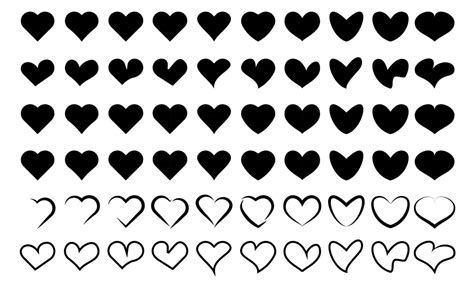 Love Icon Set Vector Graphic Heart Vector 3090011 Vector Art At Vecteezy