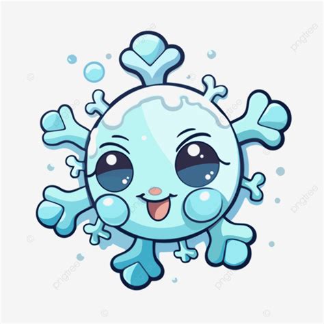 Cartoon Cute Flu Virus Vector Illustration инукс Clipart Sticker Design With Cartoon Small