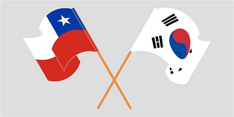 칠레와 한국의 국기를 건널 수 있습니다 0명에 대한 스톡 벡터 아트 및 기타 이미지 0명 경쟁 공동체 Istock