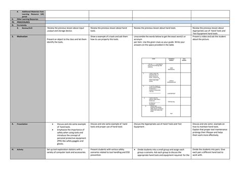 Computer System Servicing Daillly Lesson Docx Computing