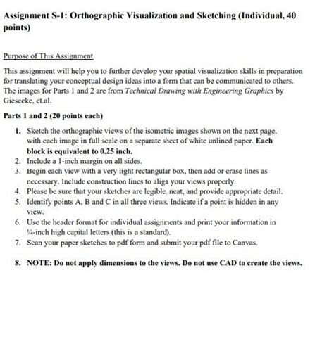 Solved Part 1 Scale 1 Block 025 Inch 2assignment S 1