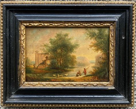 2 X Original Early 19th Century Antique Miniature Oil Paintings On Wood