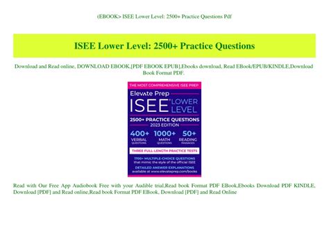 Ppt Ebook Isee Lower Level 2500 Practice Questions Pdf Powerpoint