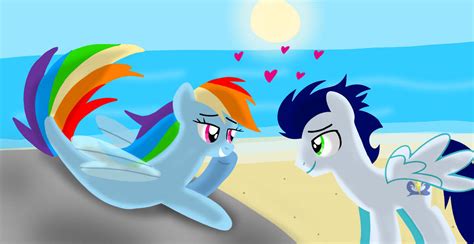 Rainbow Dash And Soarin The Mermaid Of Beach By Mlplary6 On Deviantart