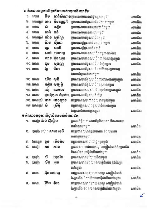 ប្រកាស ស្តីពីការតែងតាំងសមាជិកក្រុមប្រឹក្សាជាតិប្រាក់ឈ្នួលអប្បបរមា អាណត្តិទី៣