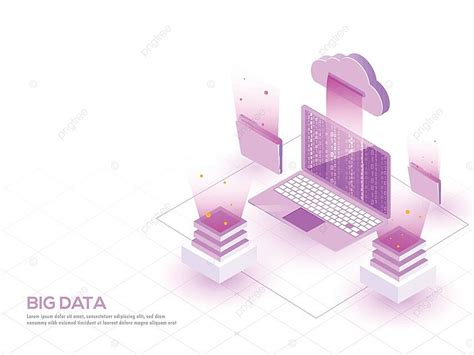 Isometric Depiction Of Laptop And Local Server Interconnection Vector