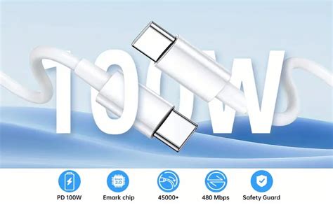 כבל Usb C ל Usb C 12 חבילות 66 רגל2 מטר 100w ארוך לכבל Temu