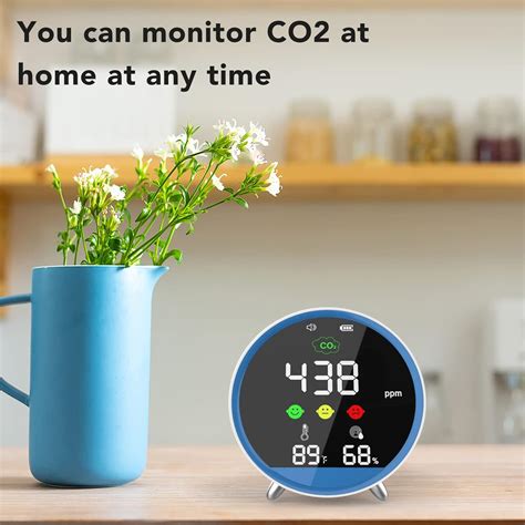 Medidor Detector De Co2 Monitor De Calidad Del Aire Interior Humedad De