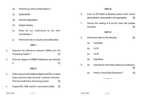 Lucknow University B A B Sc Part II Back Paper New Syllabus