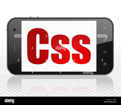 Programming Concept Smartphone With Css On Display Stock Photo Alamy