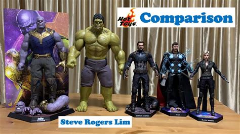 Hot Toys Comparison Thanos Captain America Thor Black Widow Infinity