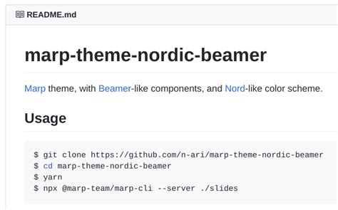 Marp Theme Nordic Beamer Demo Slide
