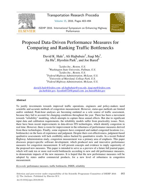 pdf proposed data driven performance measures for comparing and