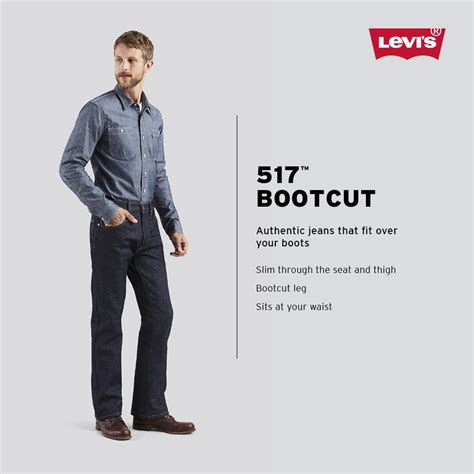 Levis Mens 517 Boot Cut Jeans Black 33x30 30 Regular For Sale Online Ebay
