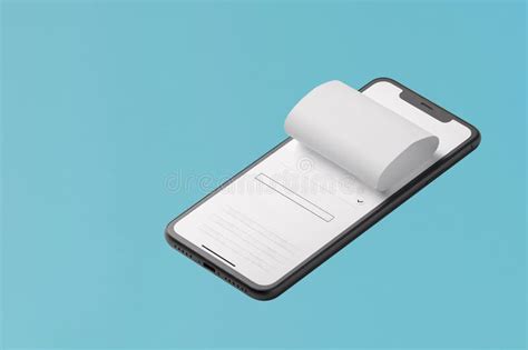 Smartphone With Receipt Scrolling Out Of The Screen Symbolizing
