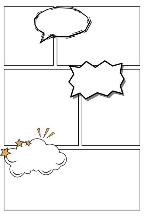 Free Printable Comic Strips Pages Templates PDF Included Printables