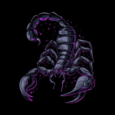 Vector Illustration Colorful Scorpion In A Stance Ready To Attack With